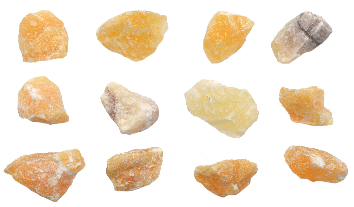 12PK Raw Calcite Mineral Specimens, 1" - Geologist Selected Samples ...