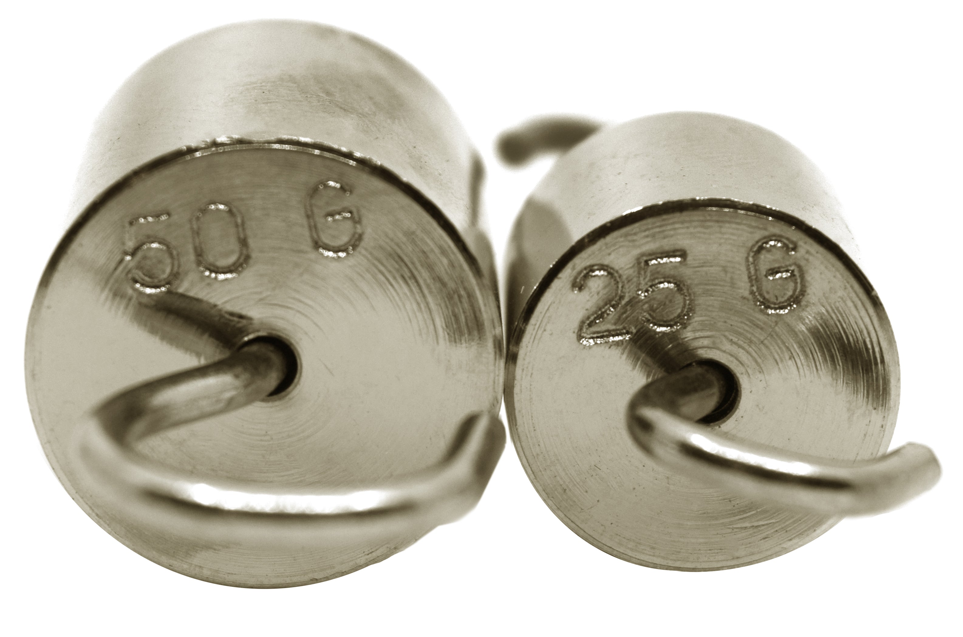Cylinder Hooked Weights, Set of 10 - (5) 50g (5) 25g, Premium Brass ...
