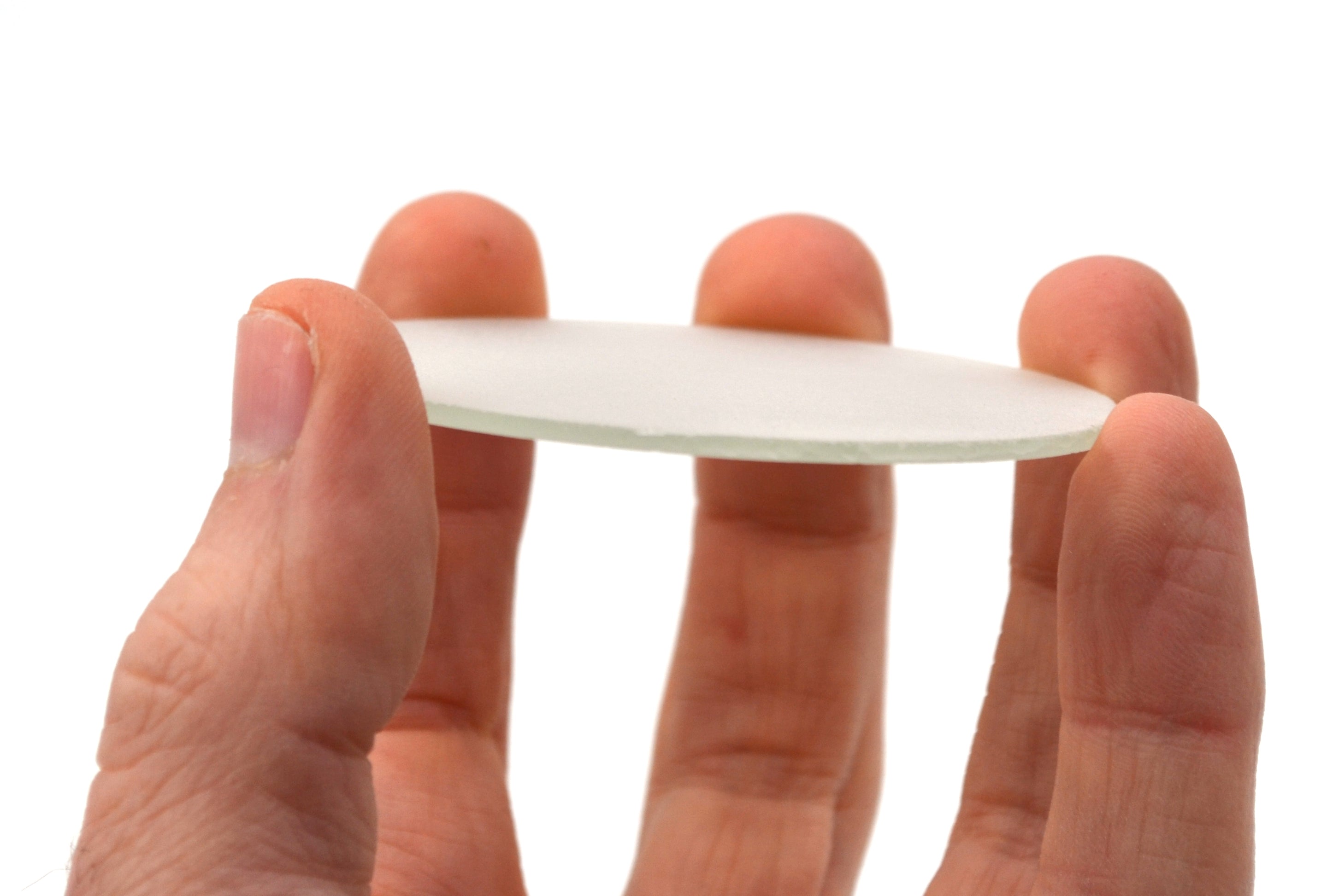 Gas Jar Cover, 2.6" - 1.7mm Thick - Frosted Glass, One Side Ground - J ...