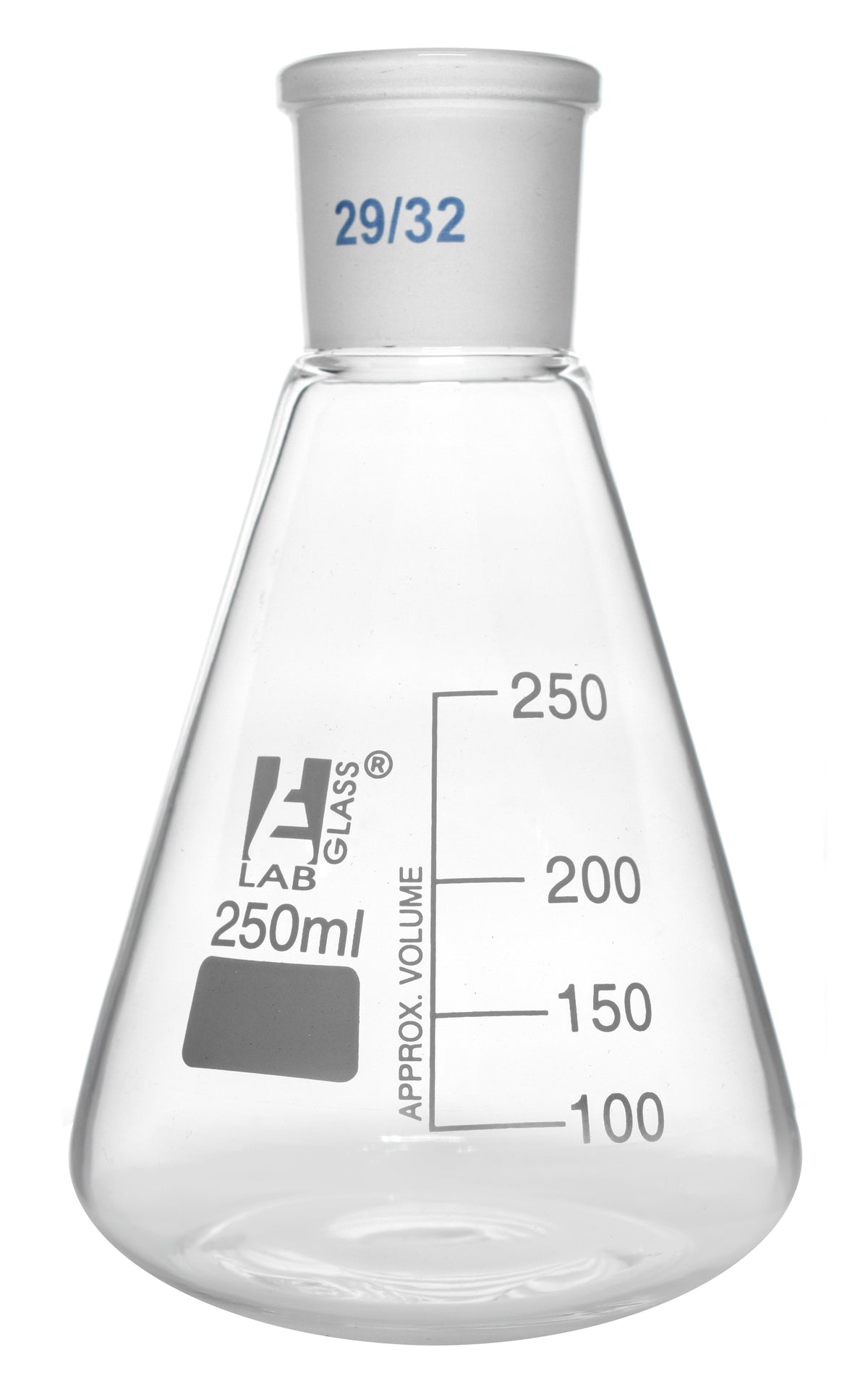 Erlenmeyer Flask, 250ml - 29/32 Joint, Interchangeable - Borosilicate ...