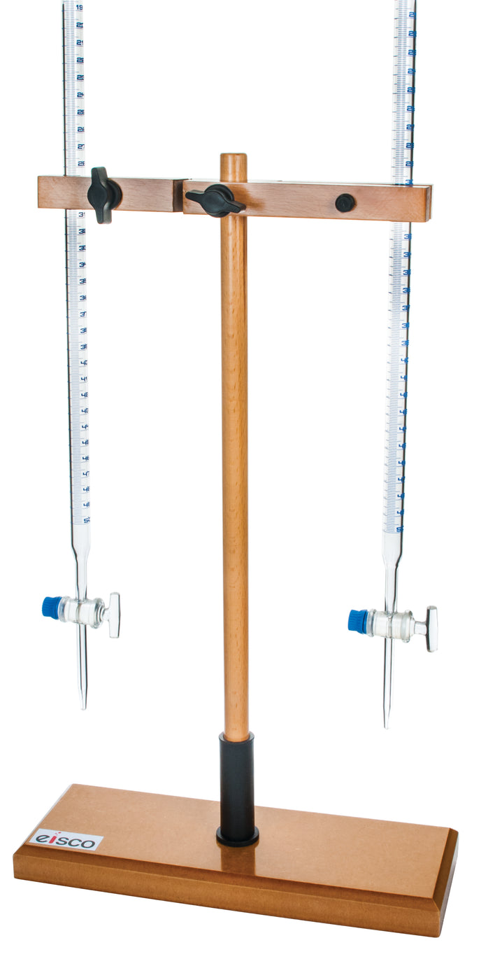 Burette Stand - Double, made of seasoned hardwood — Eisco Labs
