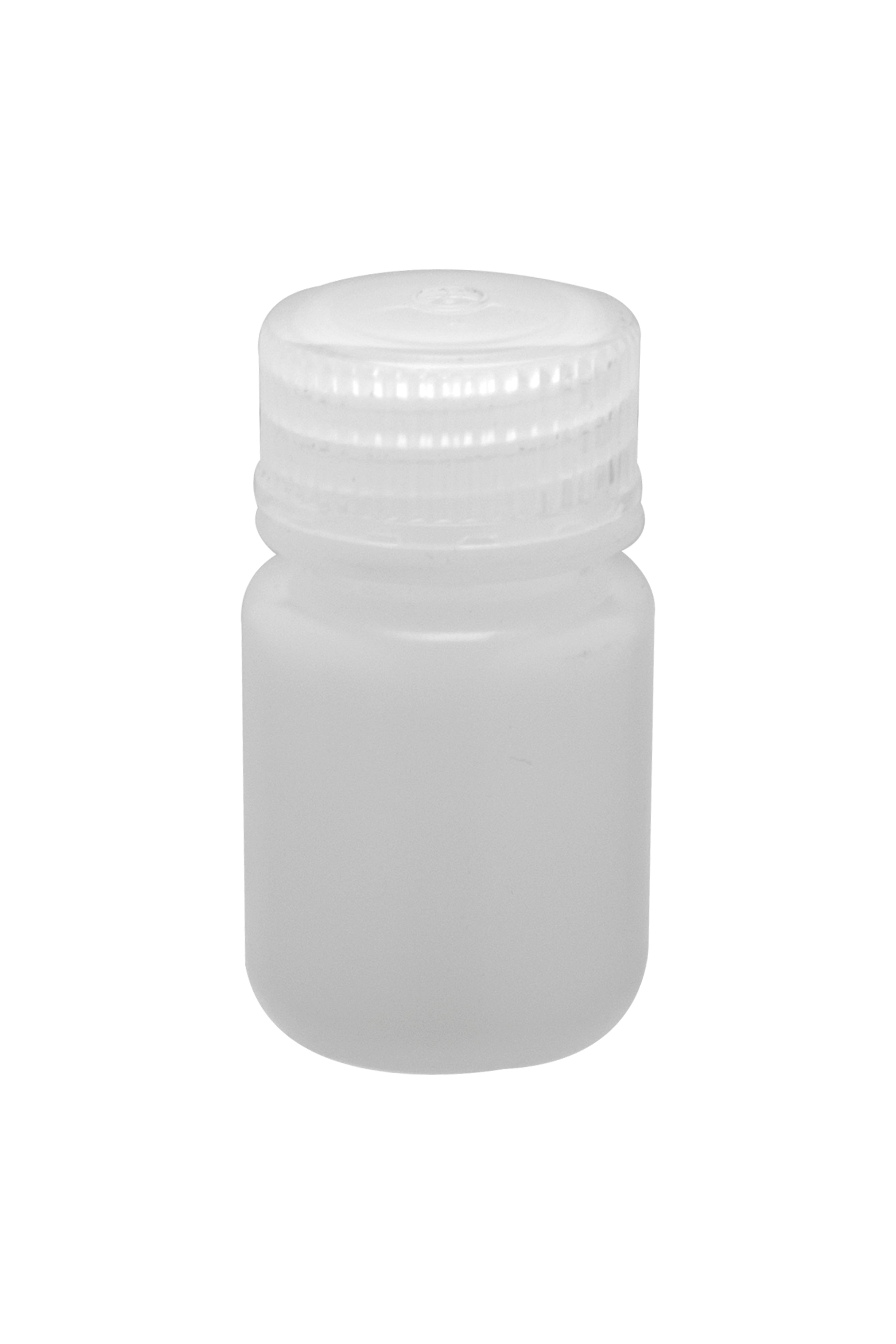 Reagent Bottle, 30mL - Wide Mouth with Screw Cap - HDPE — Eisco Labs