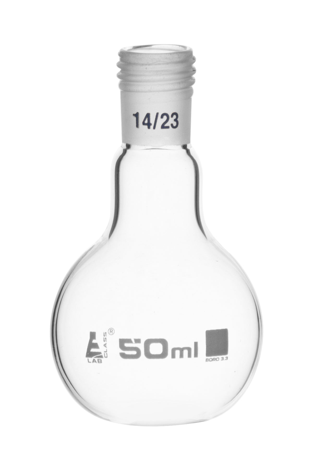 Boiling Flask with 14/23 Joint, 50ml Capacity, Flat Bottom, Interchang ...