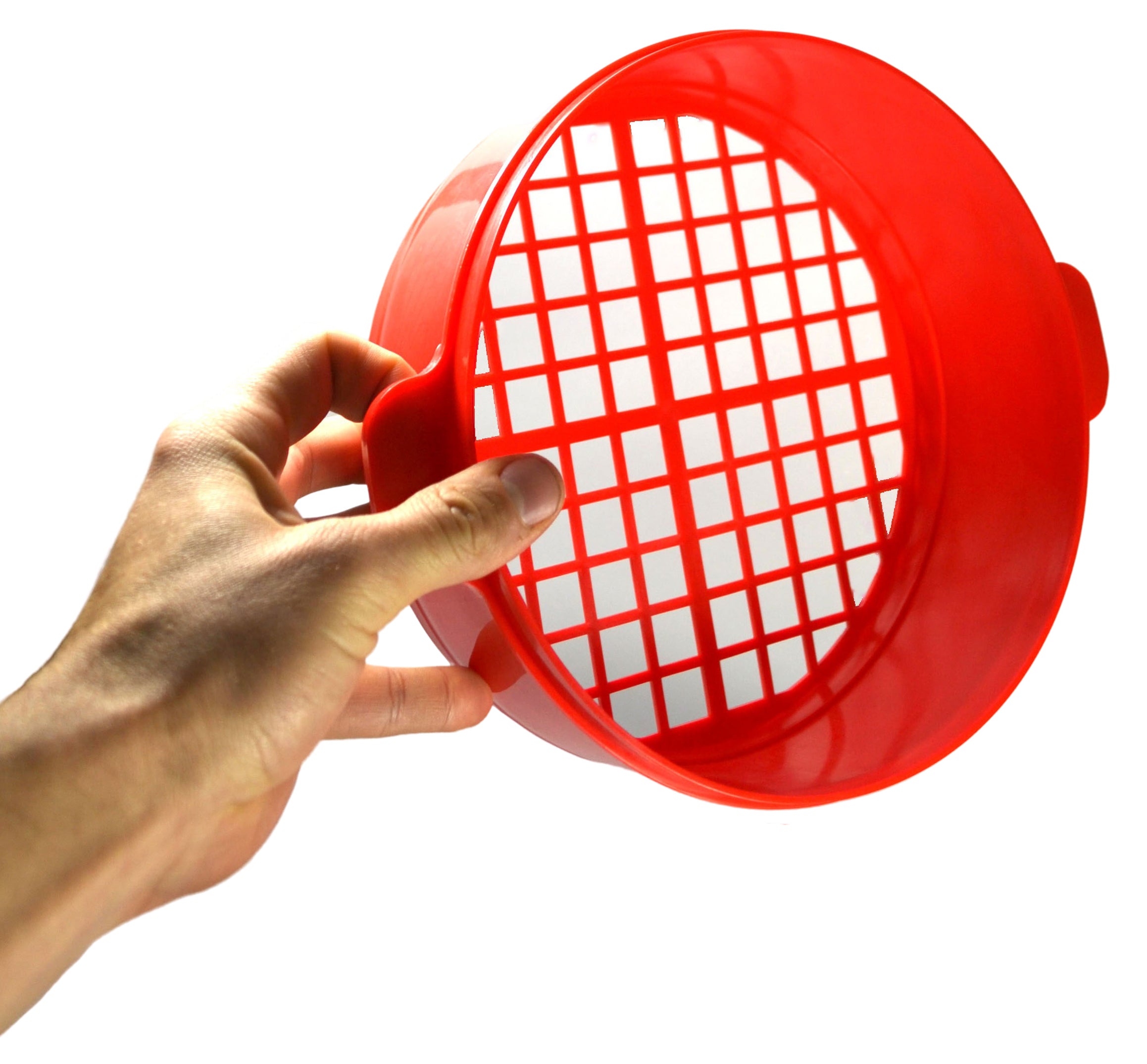 5PK Plastic Sifter, 8" - Stackable - Varying Hole Sizes — Eisco Labs