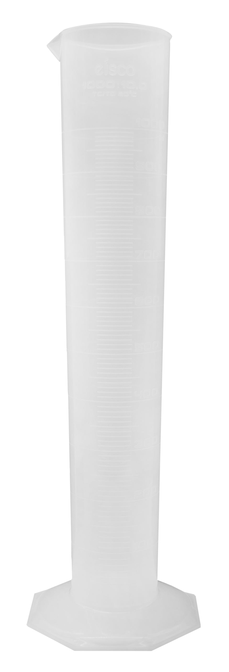 1000ml Graduated Cylinder - Premium Polypropylene, Octagonal Base, 10m ...