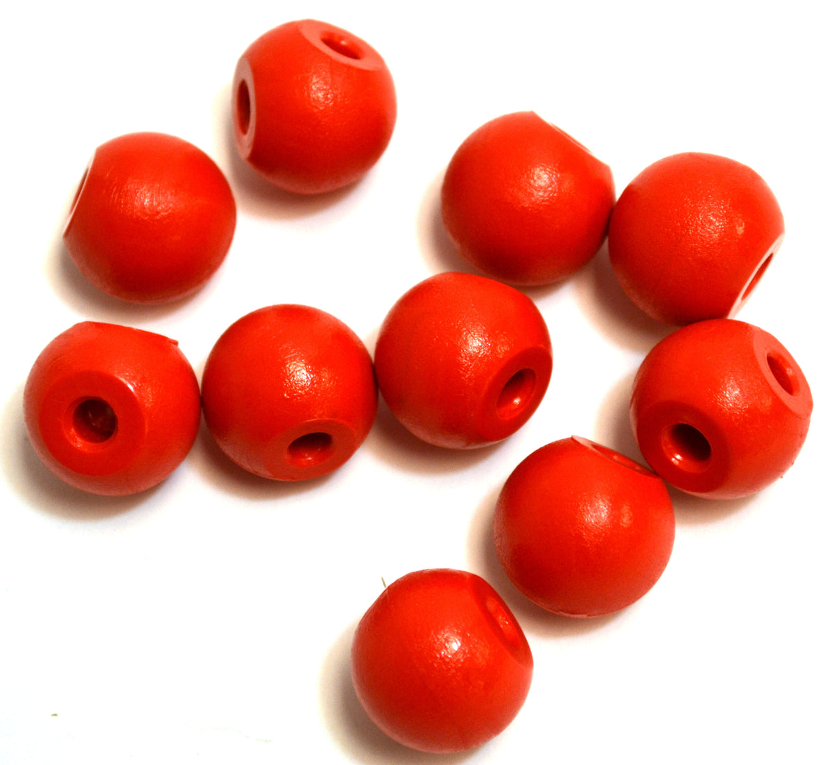 Eisco Labs Molecular Model Part; Red Ball; 2cm; 2 Holes at 90°; Pk of