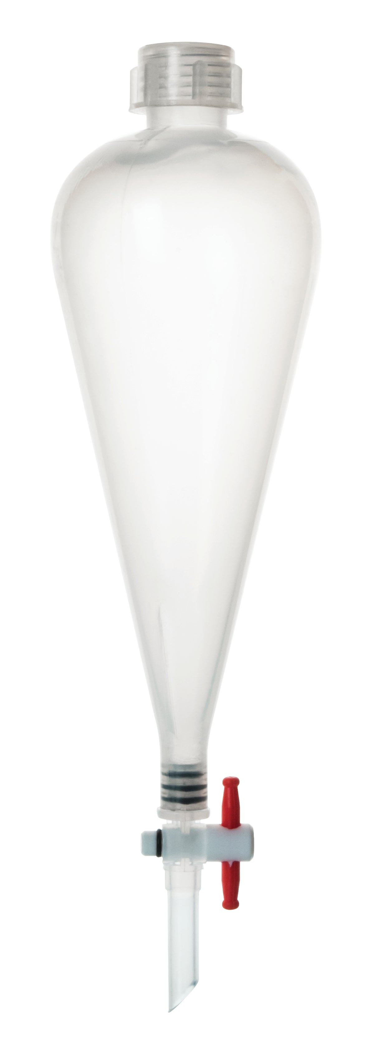 Separating Funnel, 250ml - Polypropylene - Polypropylene Stopcock, PTF — Eisco Labs